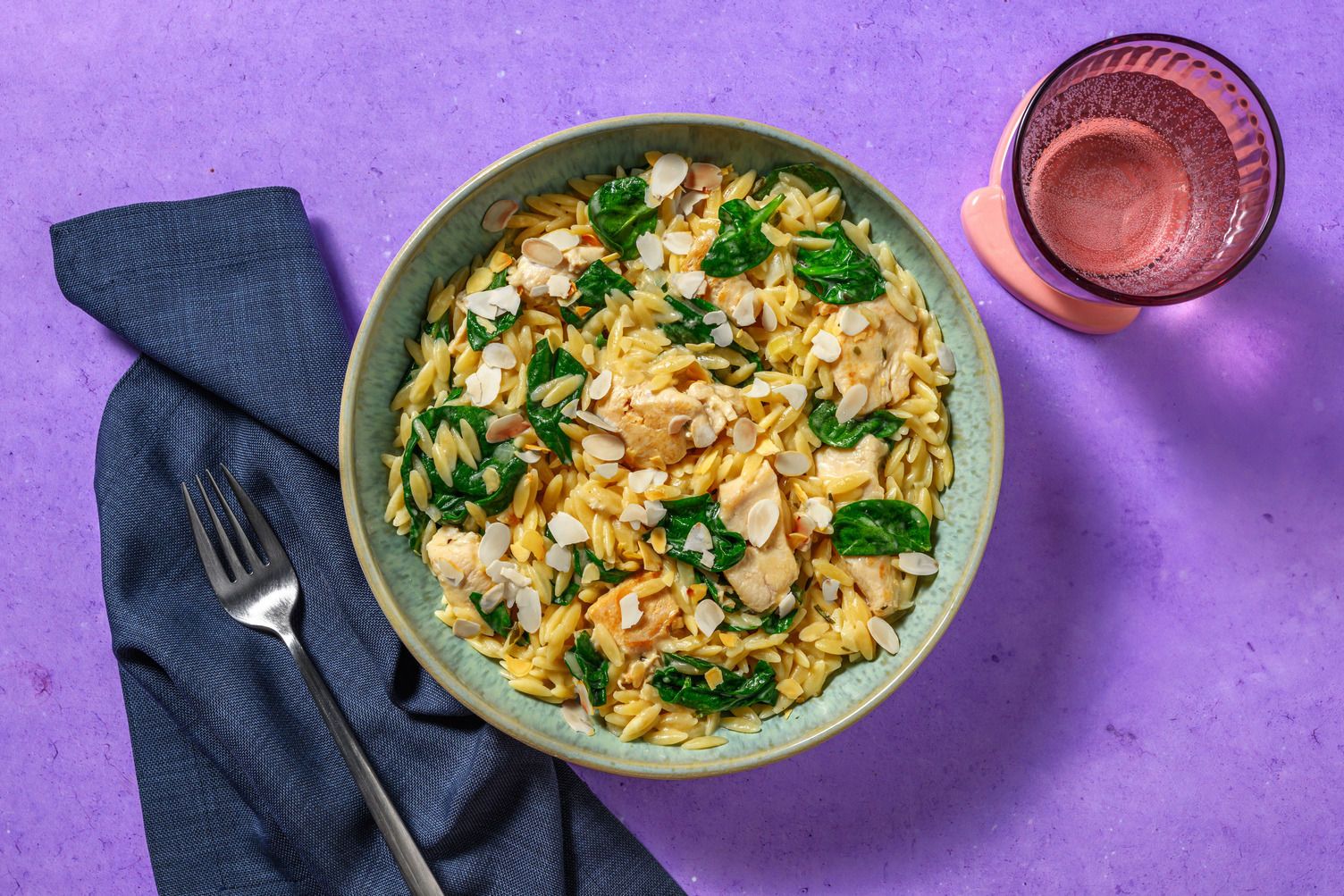 One Pot : orzo, poulet & duo de fromages Recette | HelloFresh