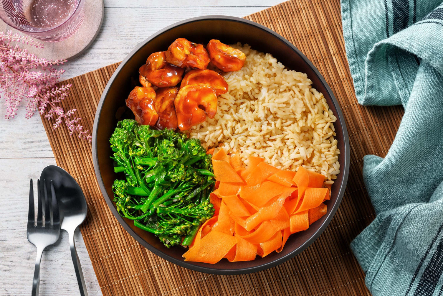 Korean Inspired Bulgogi King Prawn Rice Bowl Recipe | HelloFresh