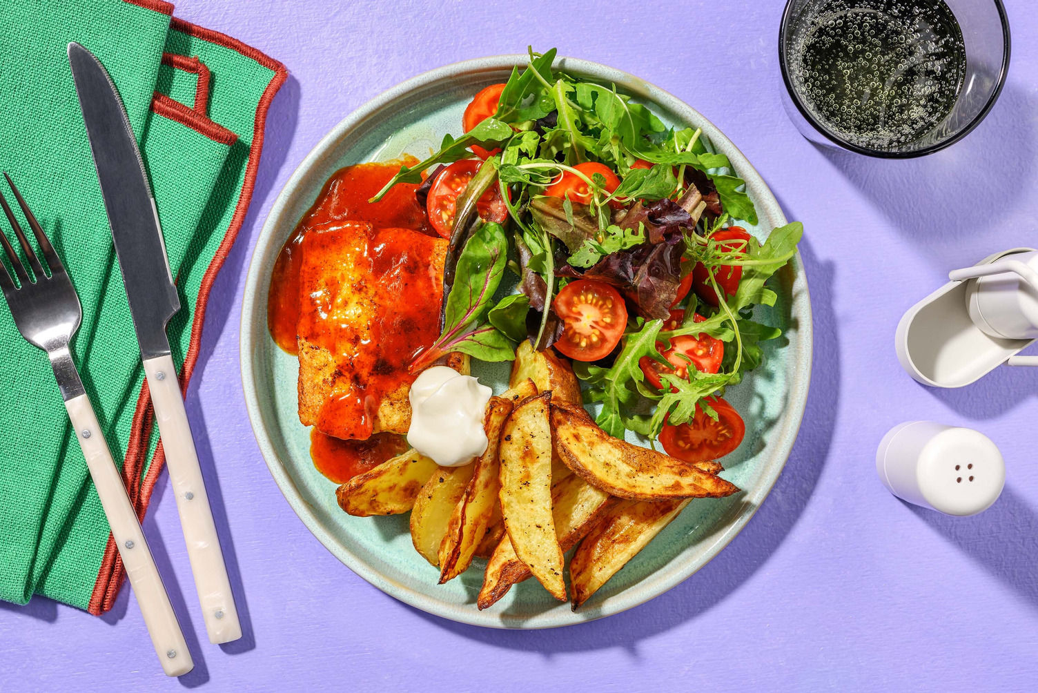 Spiced Halloumi Steaks and Hot Honey Sauce Recipe | HelloFresh