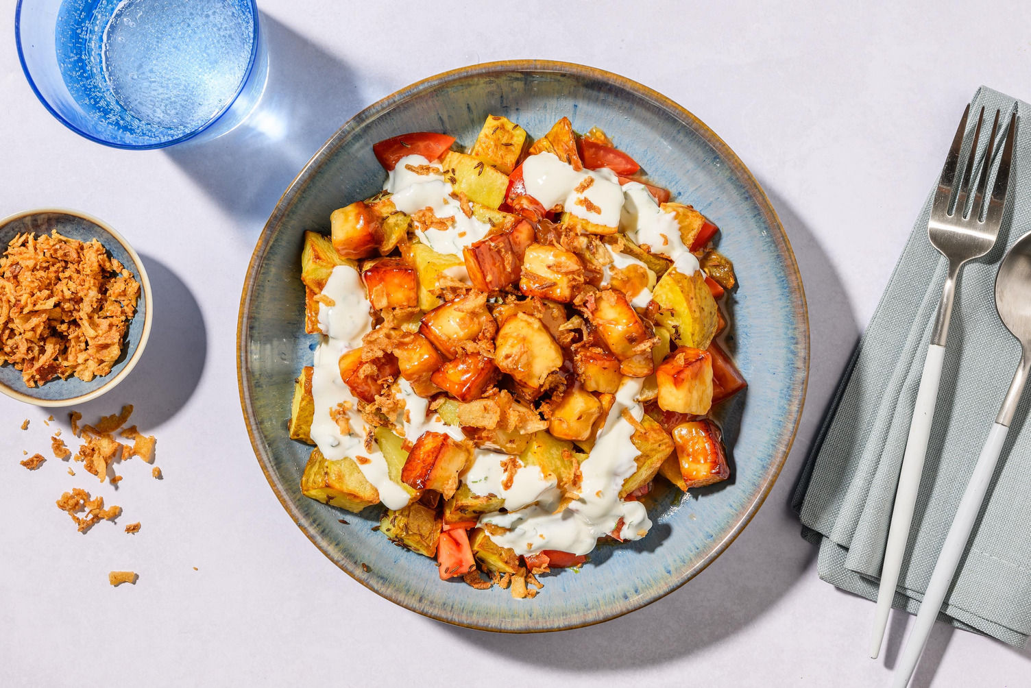 Indian Style Spiced Halloumi Hash Recipe | HelloFresh