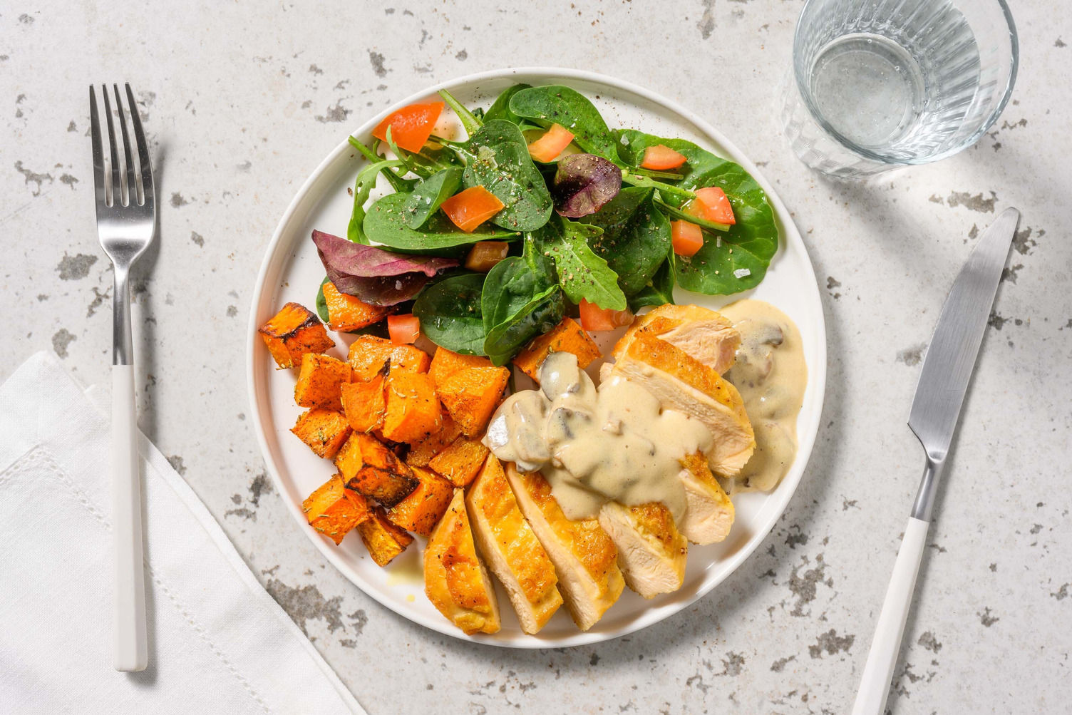 Crispy Chicken in Creamy Mushroom Sauce Recipe | HelloFresh