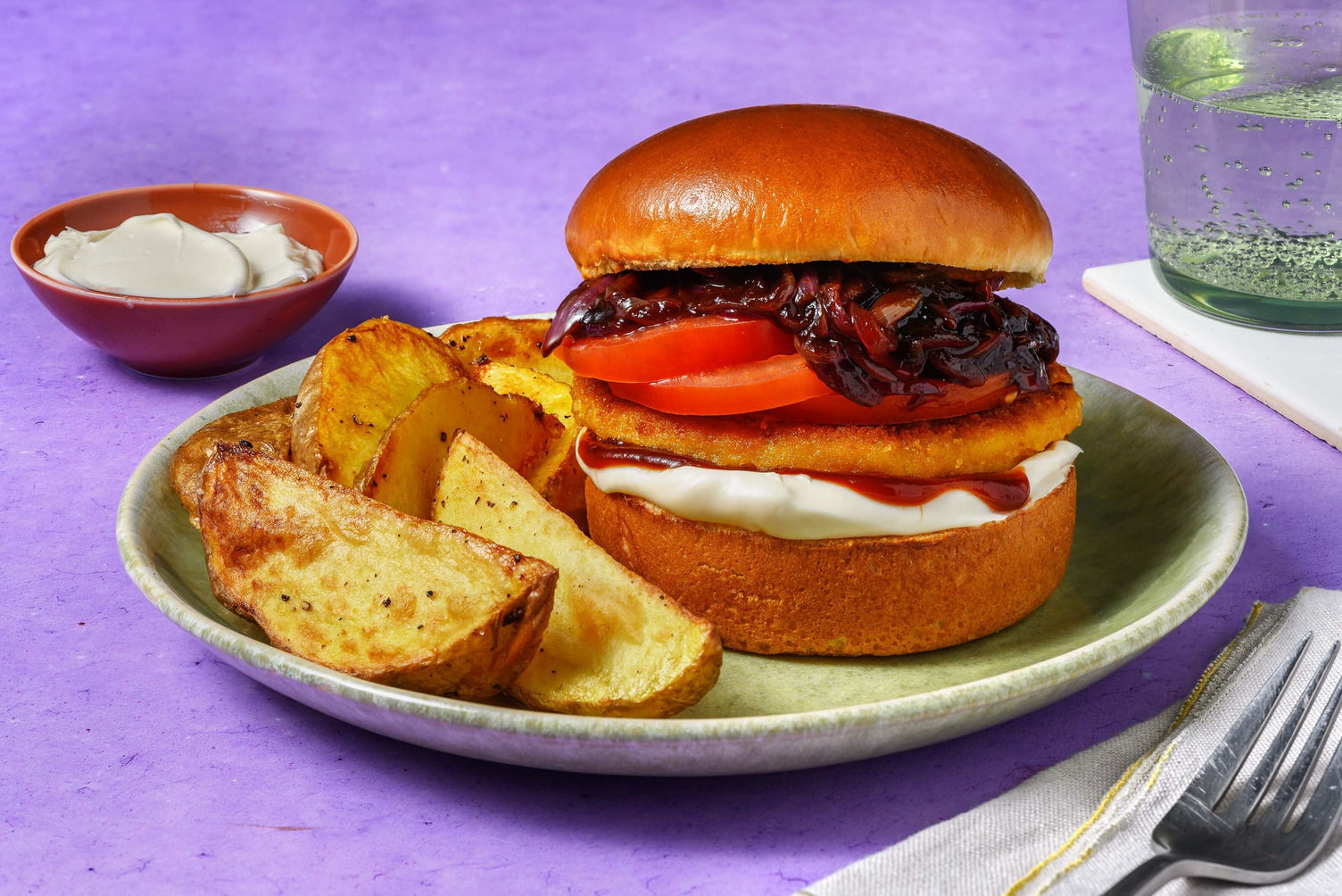 Veganer Crispy Chickimicki Burger! Rezept | HelloFresh