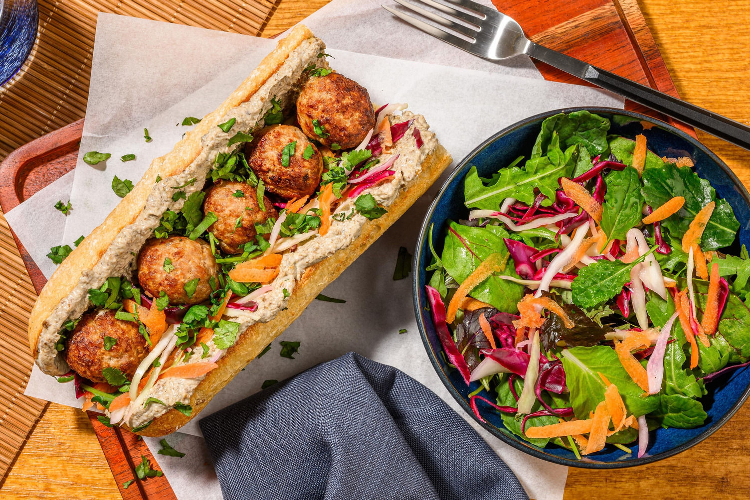 Pork Meatball Bánh Mì Style Sub Recipe | HelloFresh