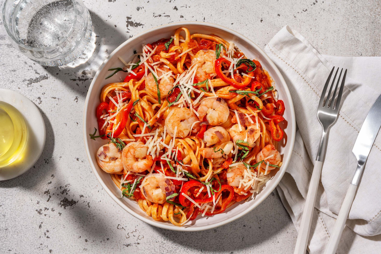 Linguine met garnalen Recept | HelloFresh