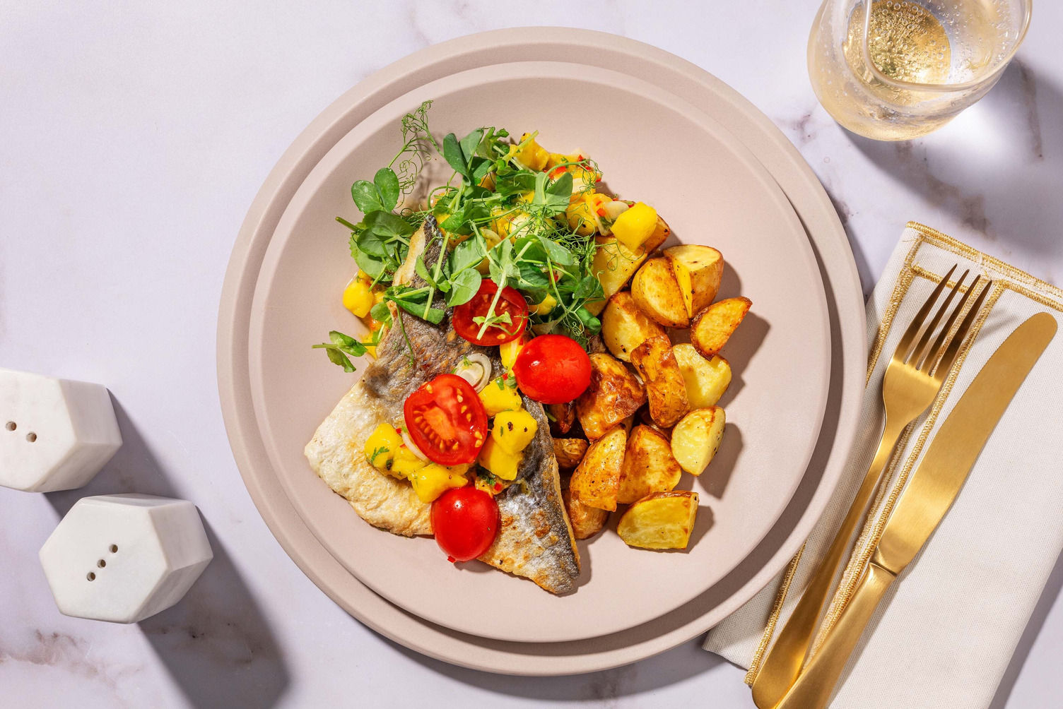 Zesty Sea Bream and Mango Salsa Recipe | HelloFresh
