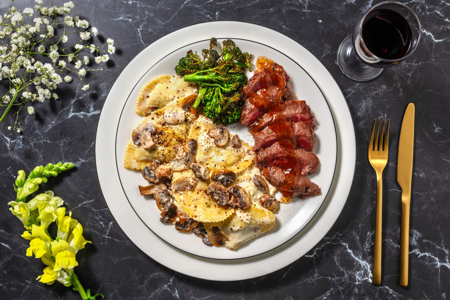 21 Day Aged Rump Steak & Parma Ham Filled Pasta Recipe | HelloFresh