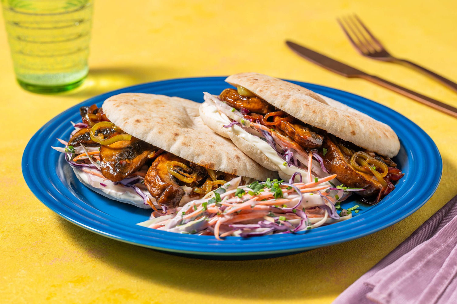 Pita au portobello poêlé en sauce BBQ Recette | HelloFresh