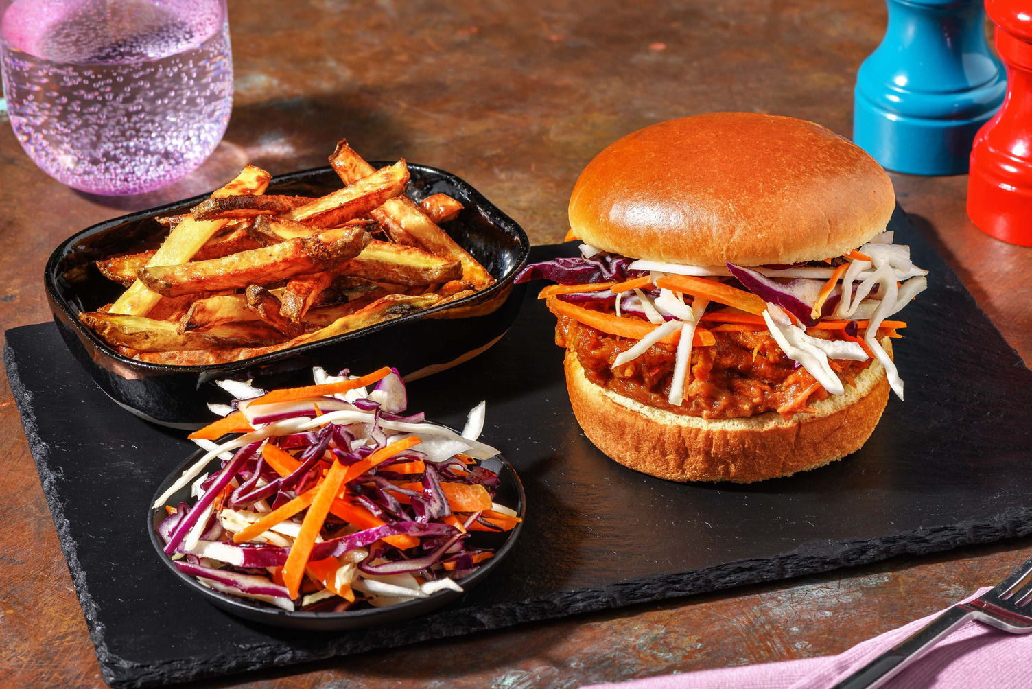 Thai Inspired Pulled Pork Burger and Sesame Chips Recipe | HelloFresh
