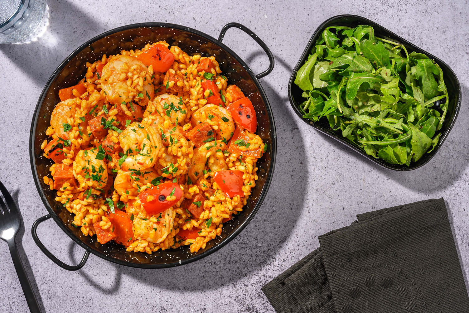 Ultimate King Prawn and Chorizo Paella Recipe | HelloFresh