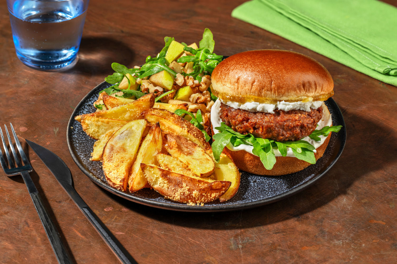 Fig Jam and Goat's Cheese Veggie Burger Recipe | HelloFresh