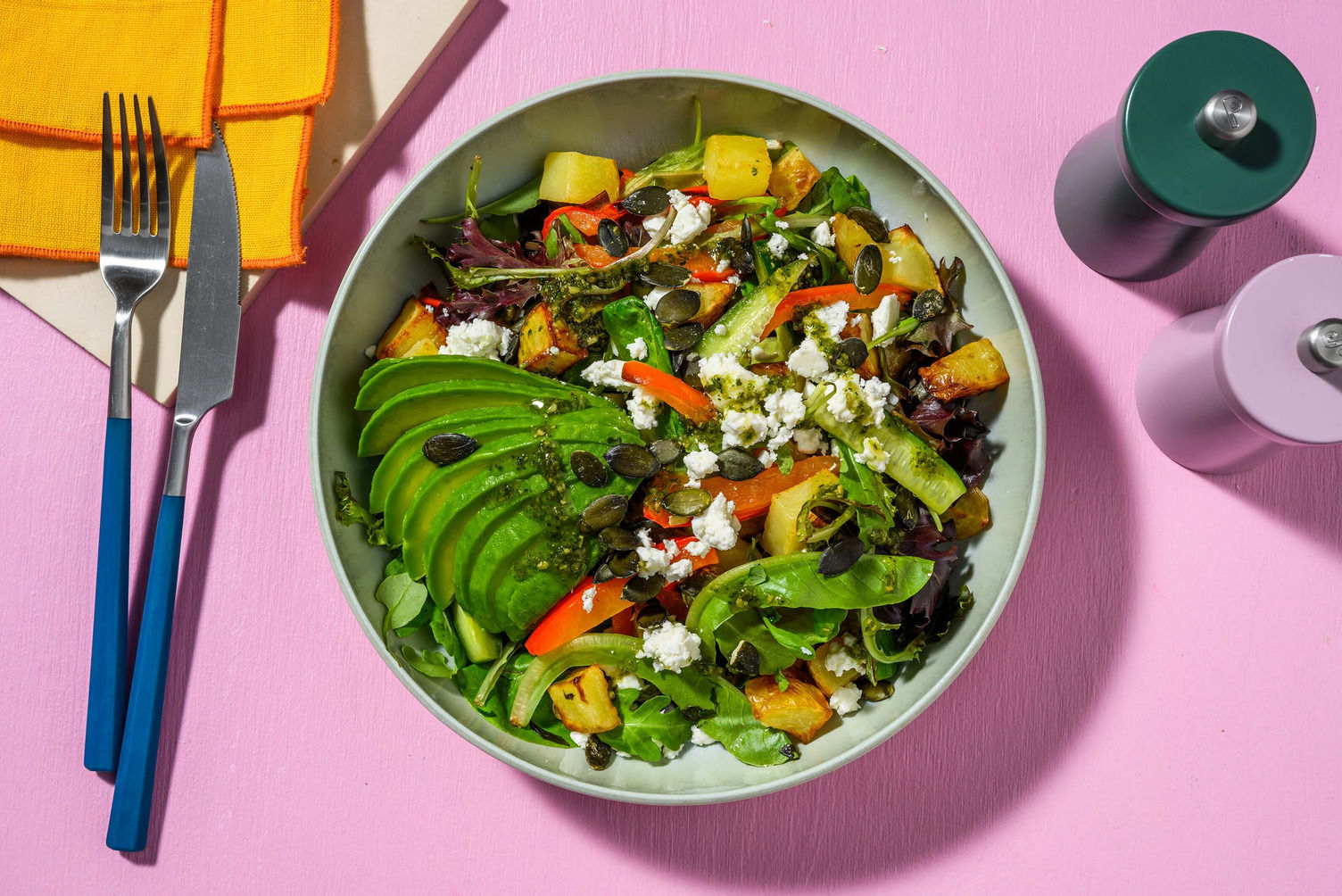 Mediterranean Style Avocado Sunshine Salad Recipe | HelloFresh