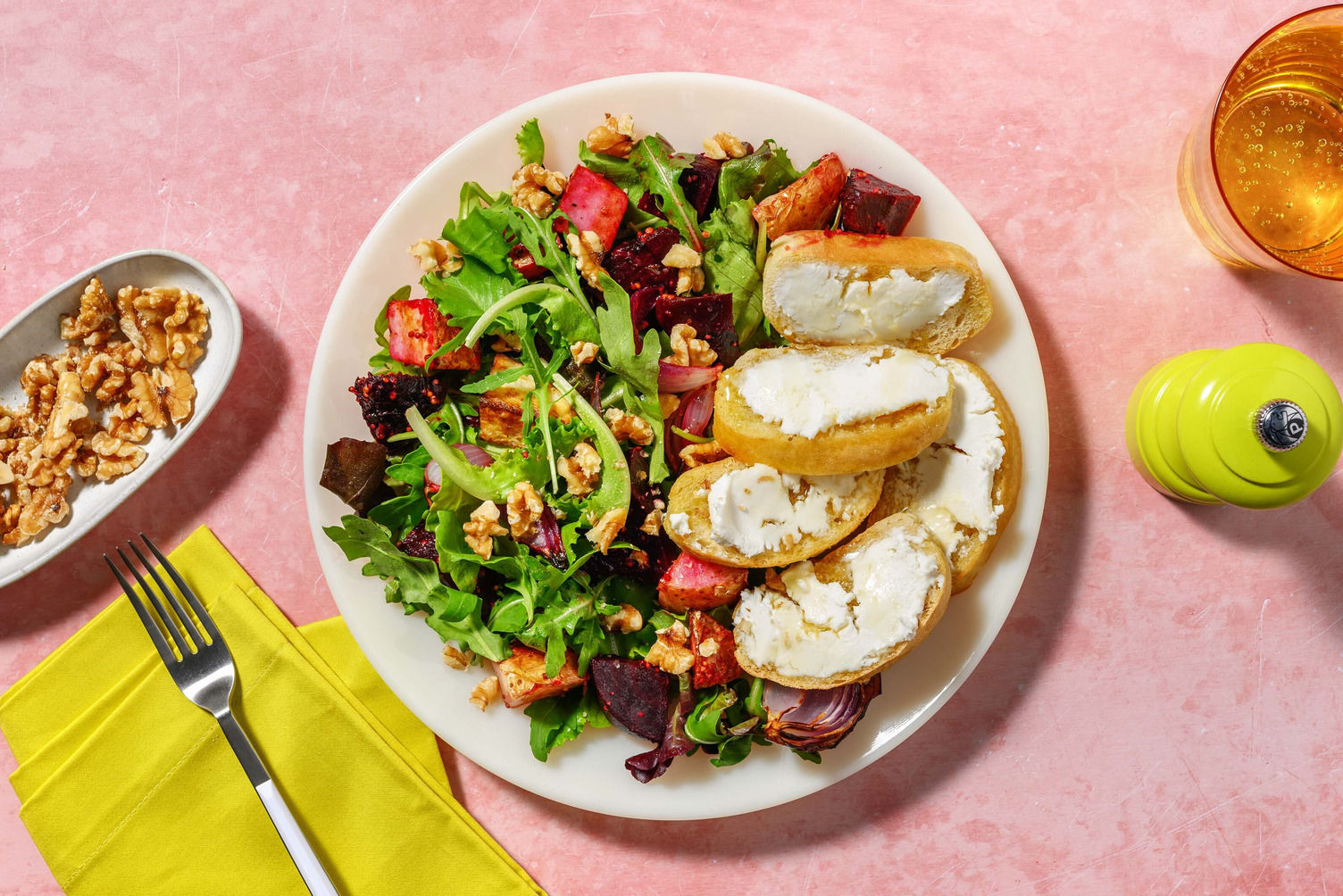 Honeyed Goat's Cheese Ciabatta Toasts Recipe | HelloFresh