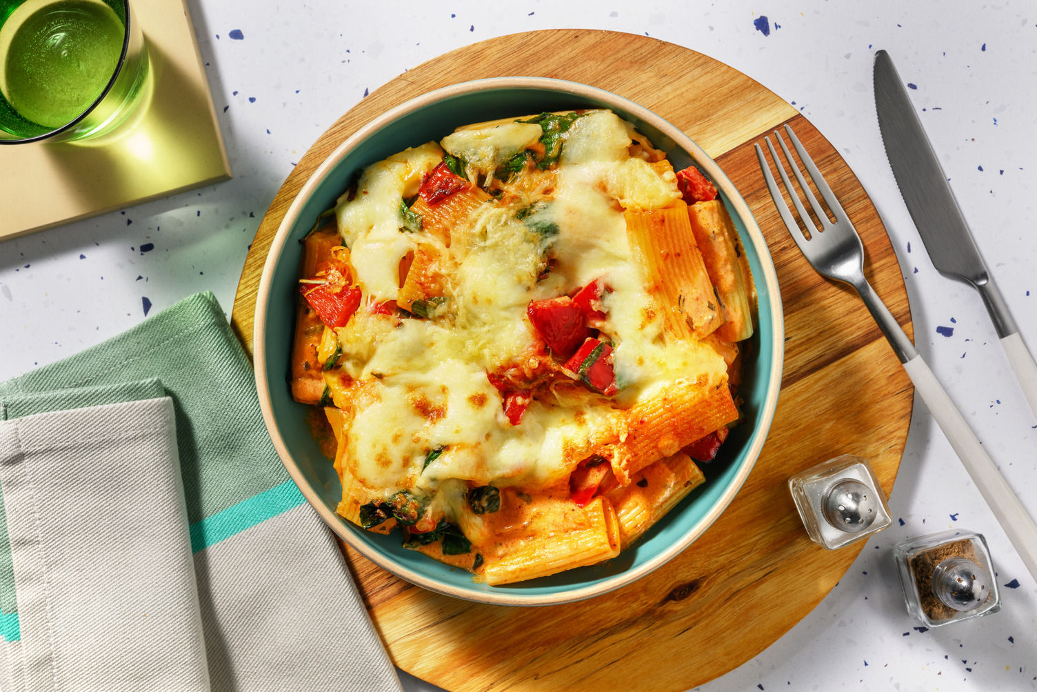 Double Cheese Harissa Pasta Bake Recipe | HelloFresh