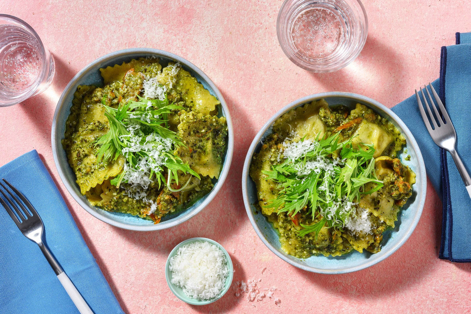 Verse ravioli met groene pesto Recept | HelloFresh