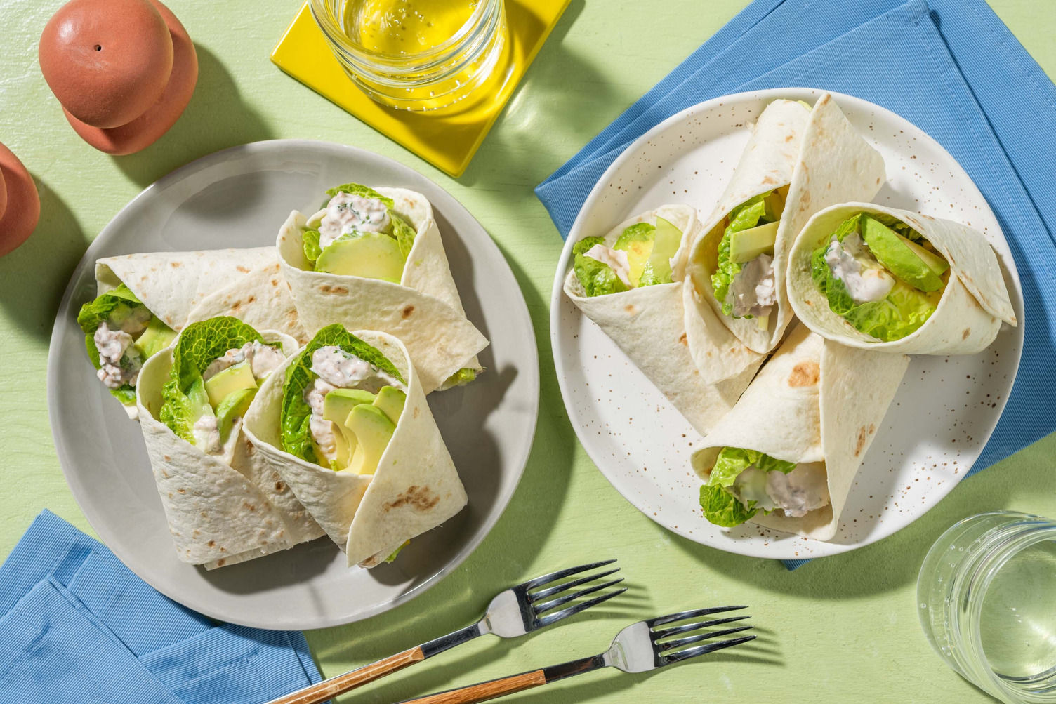 Frisse wraps met tonijn, appel en avocado Recept | HelloFresh