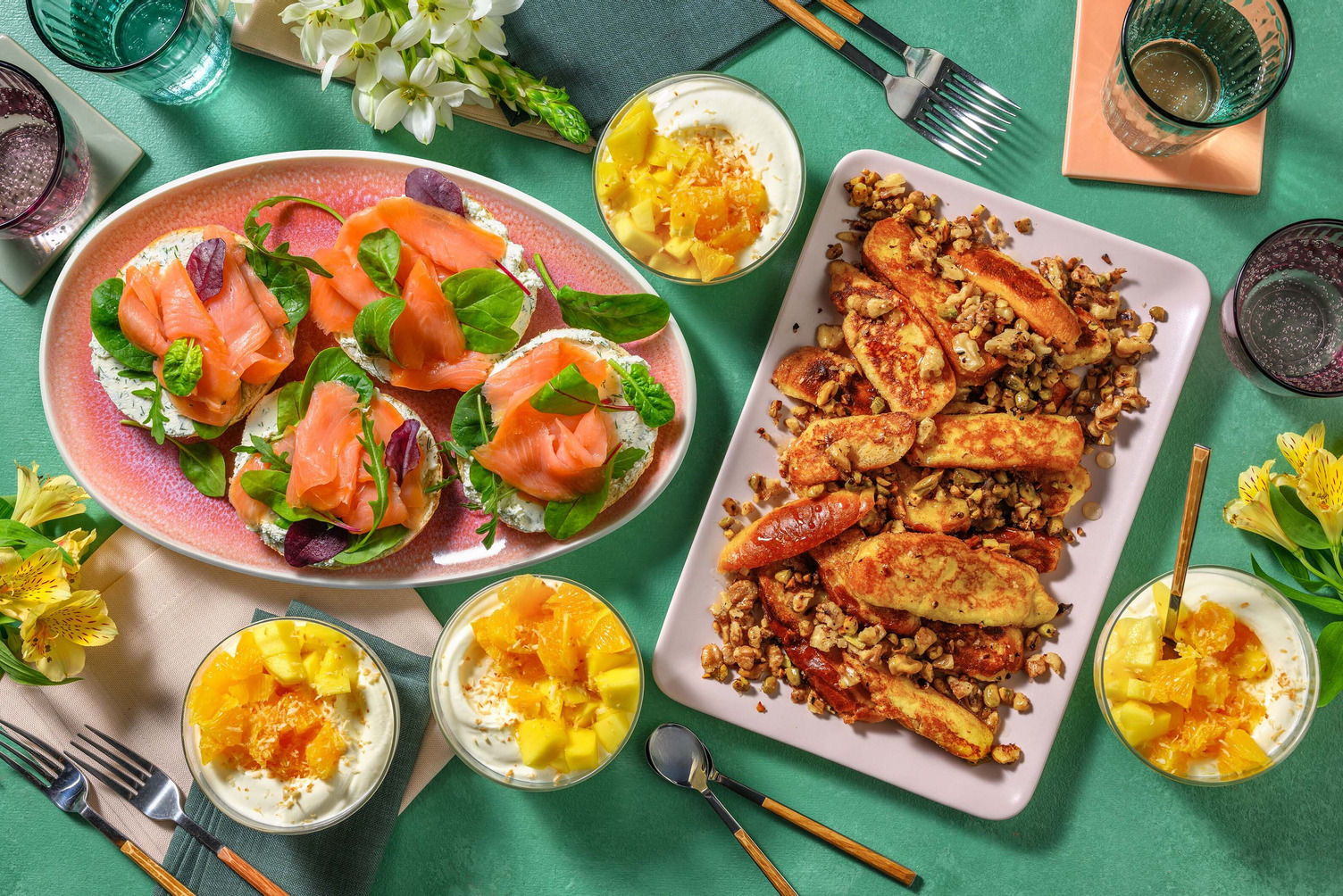 Lyxig påskbrunch | med fattiga riddare Recept | HelloFresh