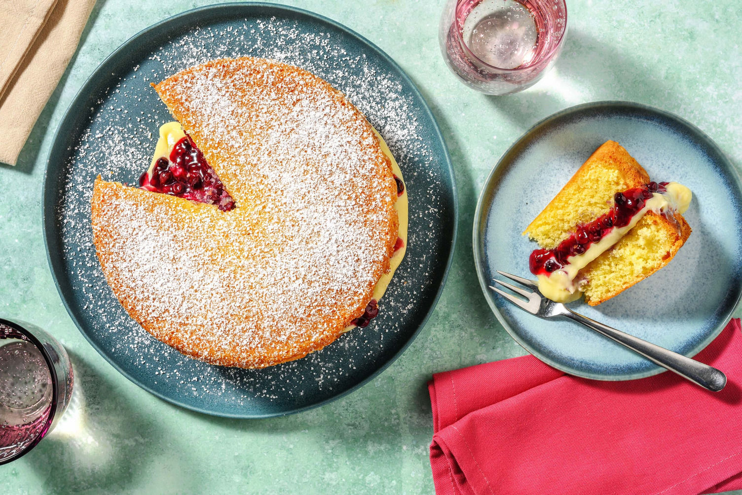 White Chocolate Victoria Sponge | aprox. 12 slices Recipe | HelloFresh