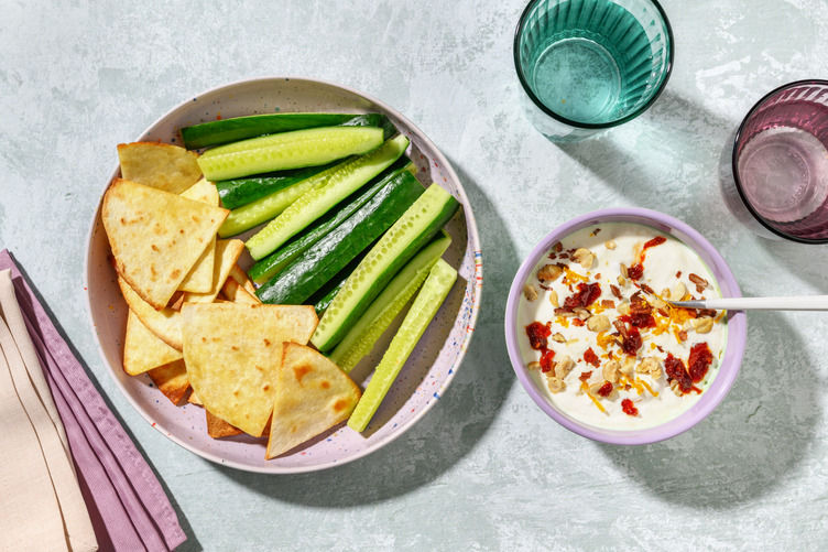 Fruity Greek Style Dip and Toasted Chips Recipe | HelloFresh