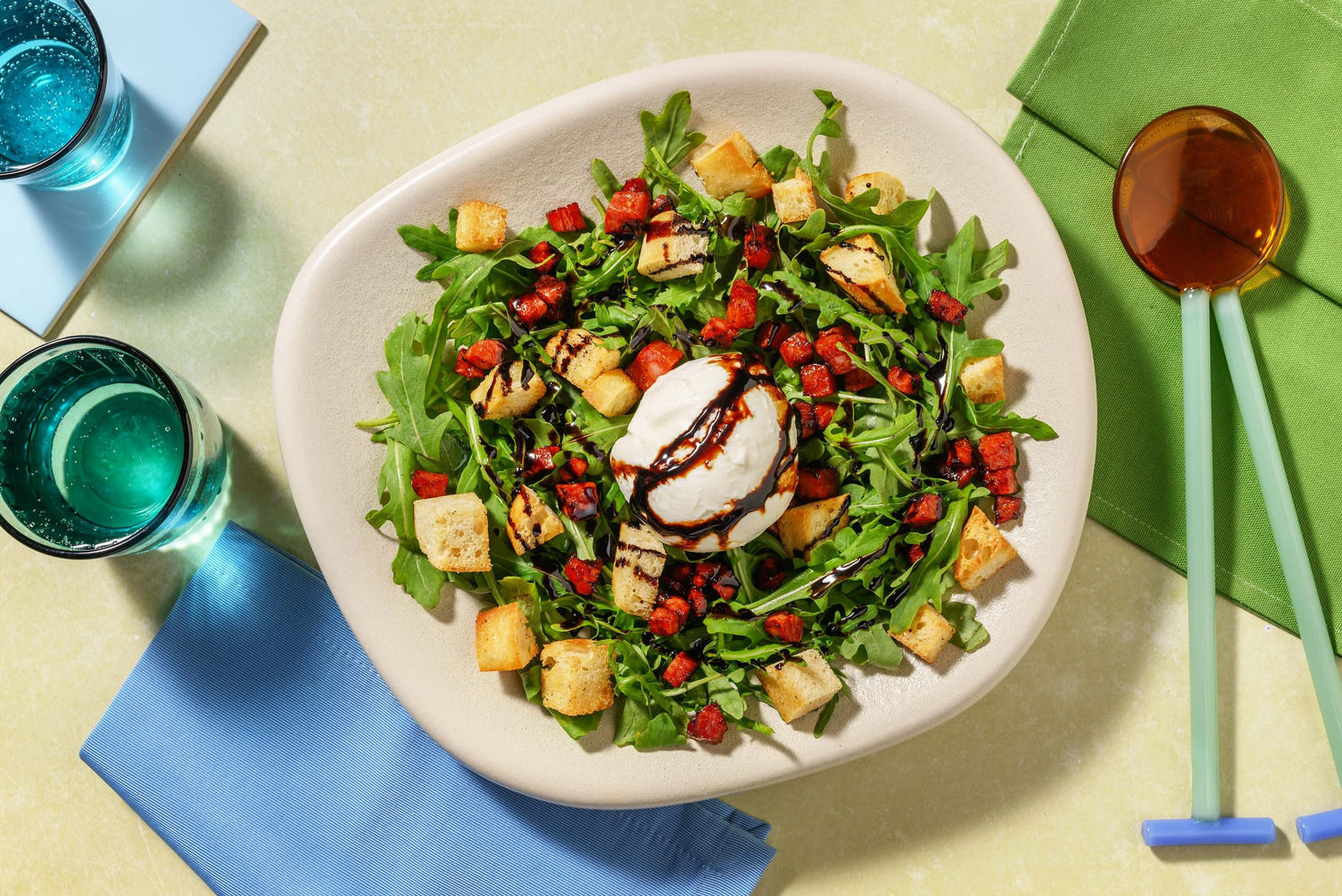 Mozzarella and Honeyed Chorizo Side Salad Recipe | HelloFresh