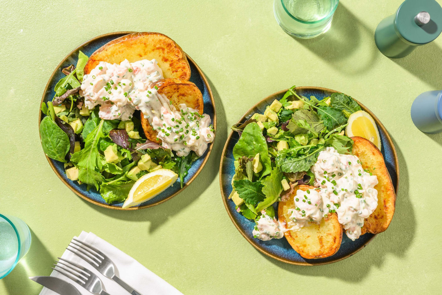 Posh King Prawn Mayo Jacket Potato Recipe | HelloFresh