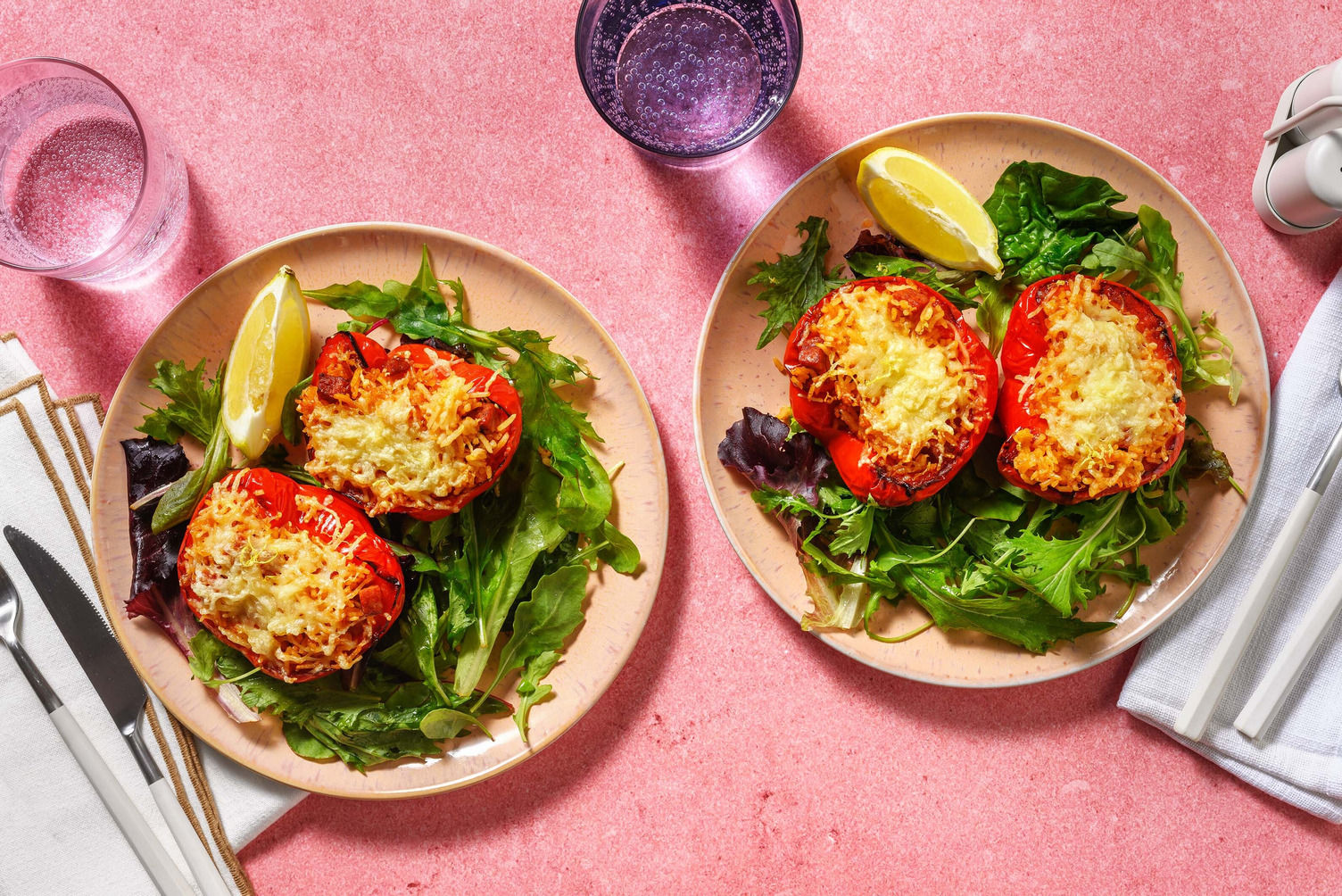 Chorizo Paella Stuffed Cheesy Peppers Recipe | HelloFresh