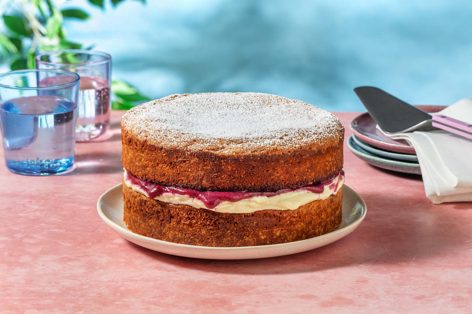 White Chocolate Victoria Sponge | Makes 12 Slices Recipe | HelloFresh