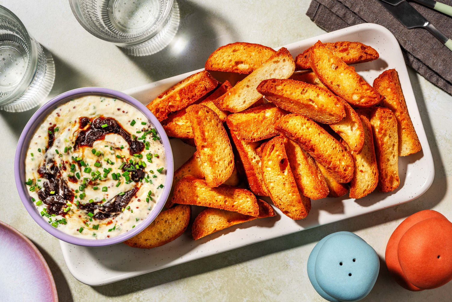 Cheesy Rarebit Style Dip and Ciabatta Batons Recipe | HelloFresh