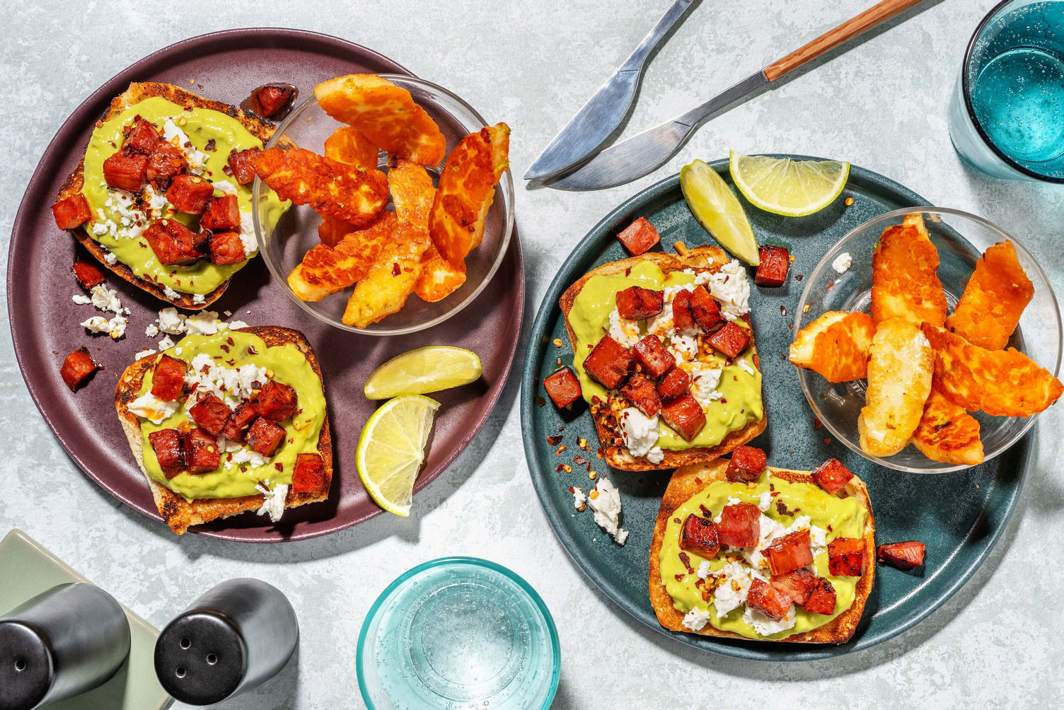 Chorizo, Avocado & Cheese Topped Toasted Buns Recipe | HelloFresh