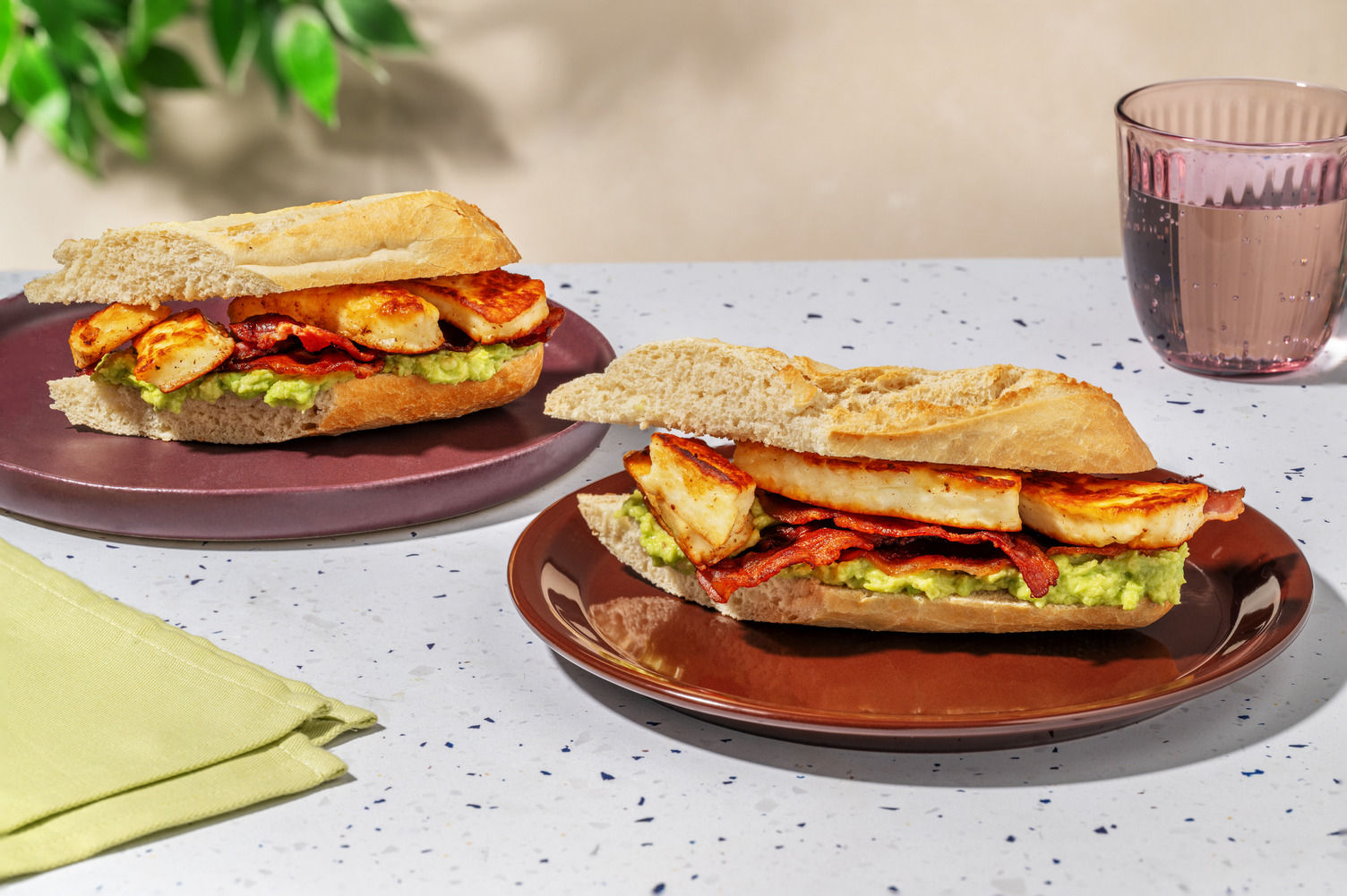 Bacon and Halloumi Baguette Breakfast Bundle Recipe | HelloFresh