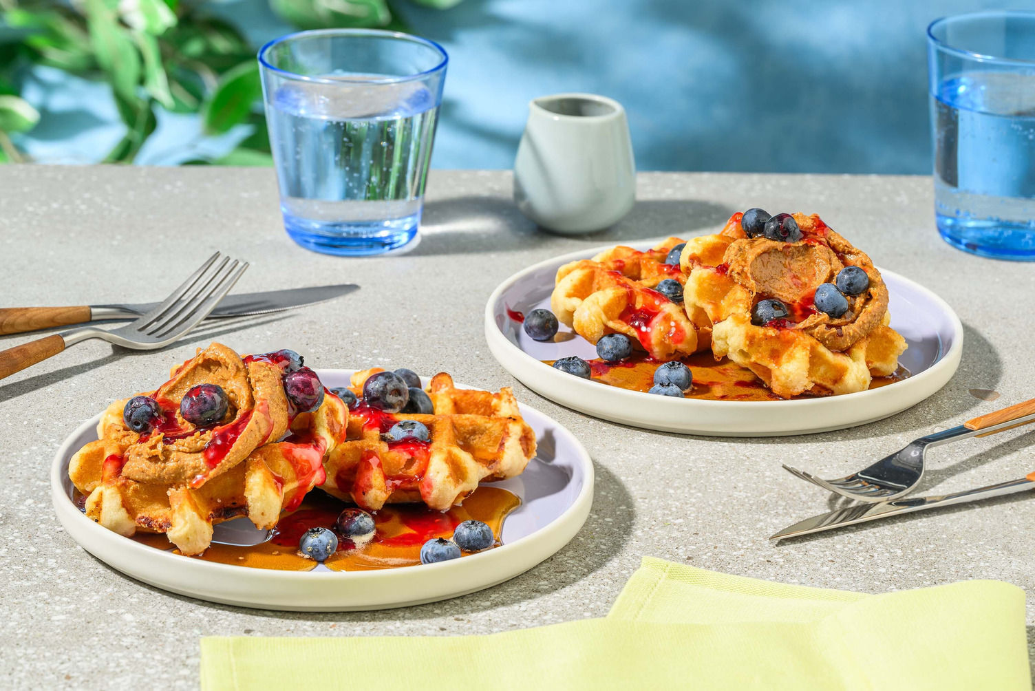 Peanut Butter & J Waffles Breakfast Bundle Recipe | HelloFresh