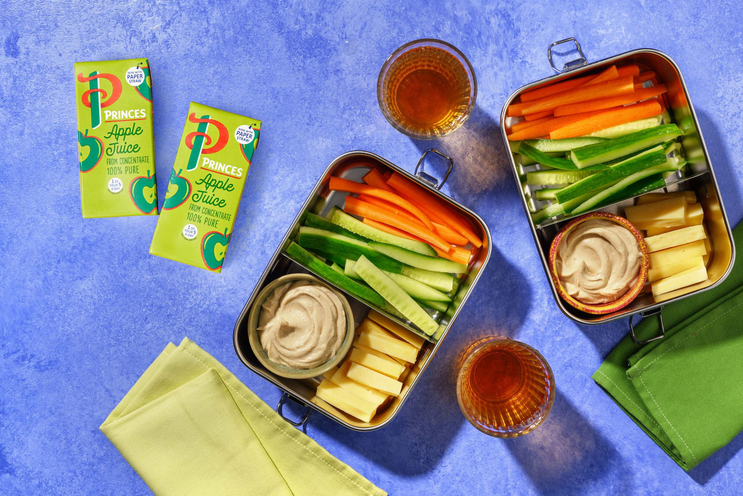 Veg Lunchbox Fillers and Apple Juice Cartons Recipe | HelloFresh