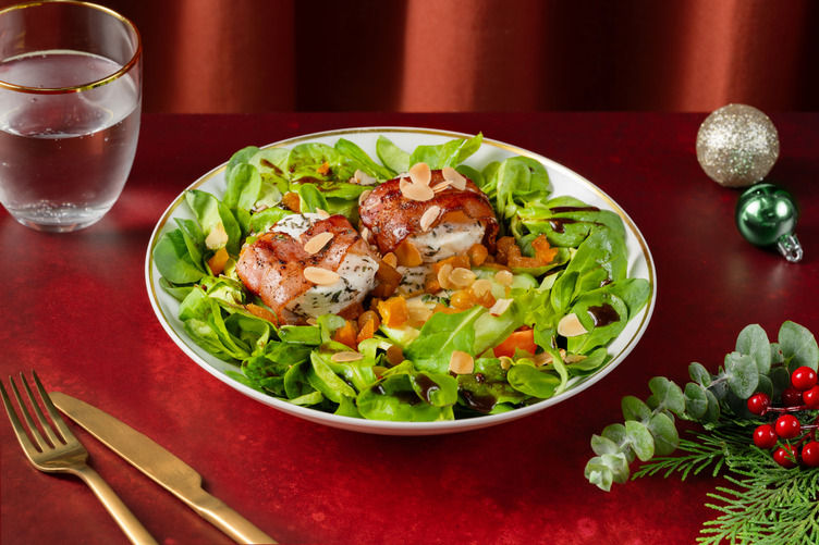 Feldsalat Mit Ziegenkase Im Speckmantel