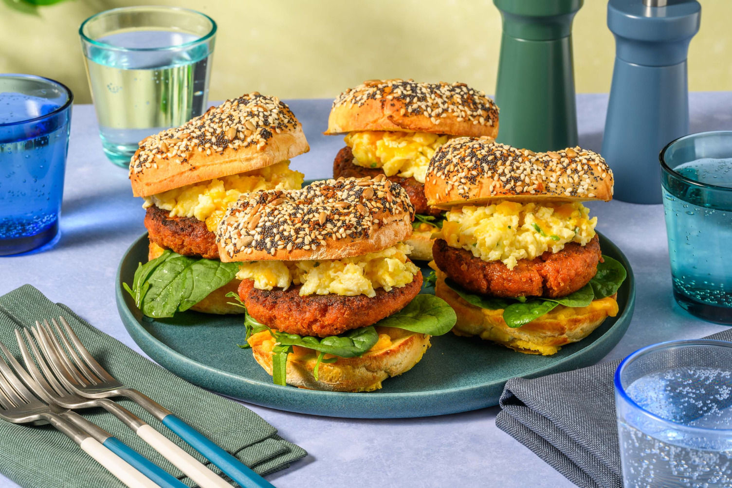 Sausage, Egg and Cheese Breakfast Bagels Recipe | HelloFresh