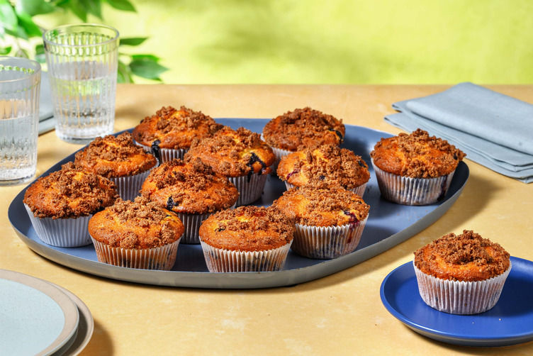 Zelfgemaakte muffins met blauwe bessen Recept | HelloFresh