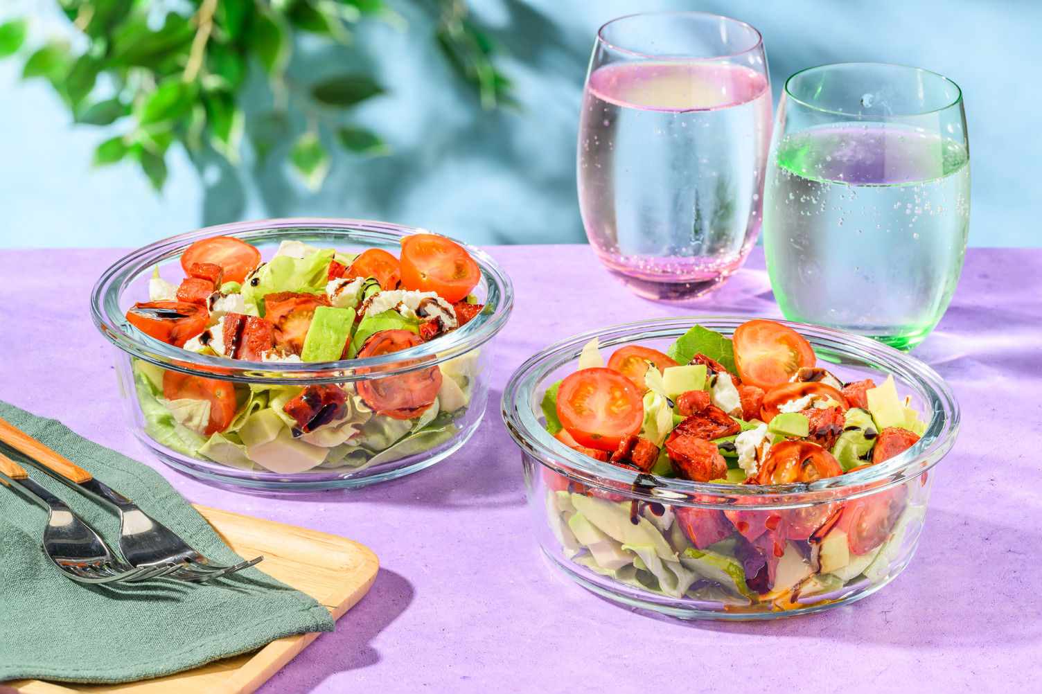 Chorizo, Avo and Greek Style Cheese Salad Recipe | HelloFresh