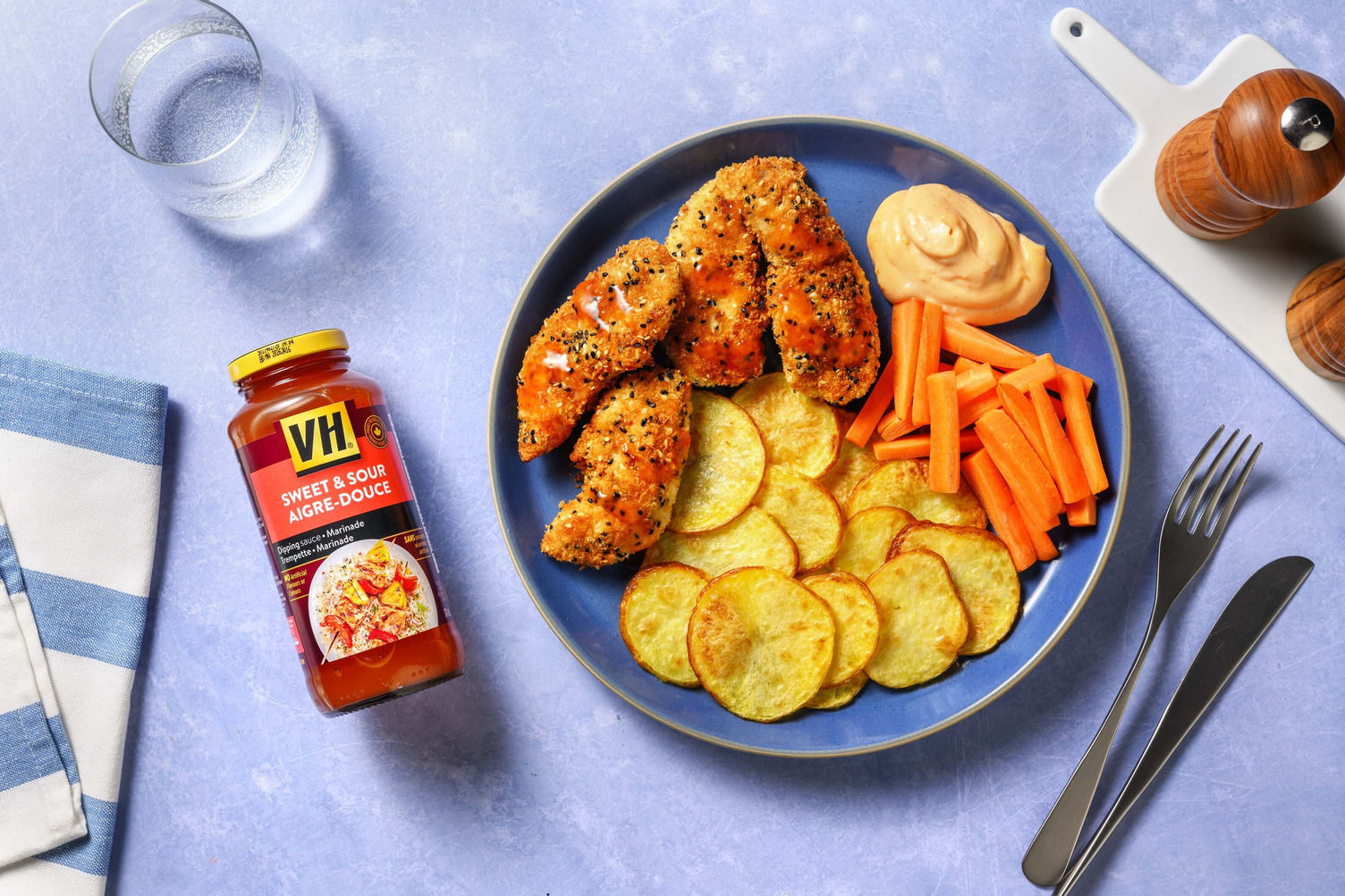 Tuxedo Chicken Breast and VH Sweet-Sour Mayo Dip Recipe | HelloFresh