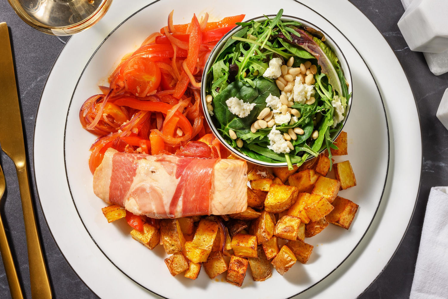 Basque inspired salmon wrapped prosciutto | HelloFresh