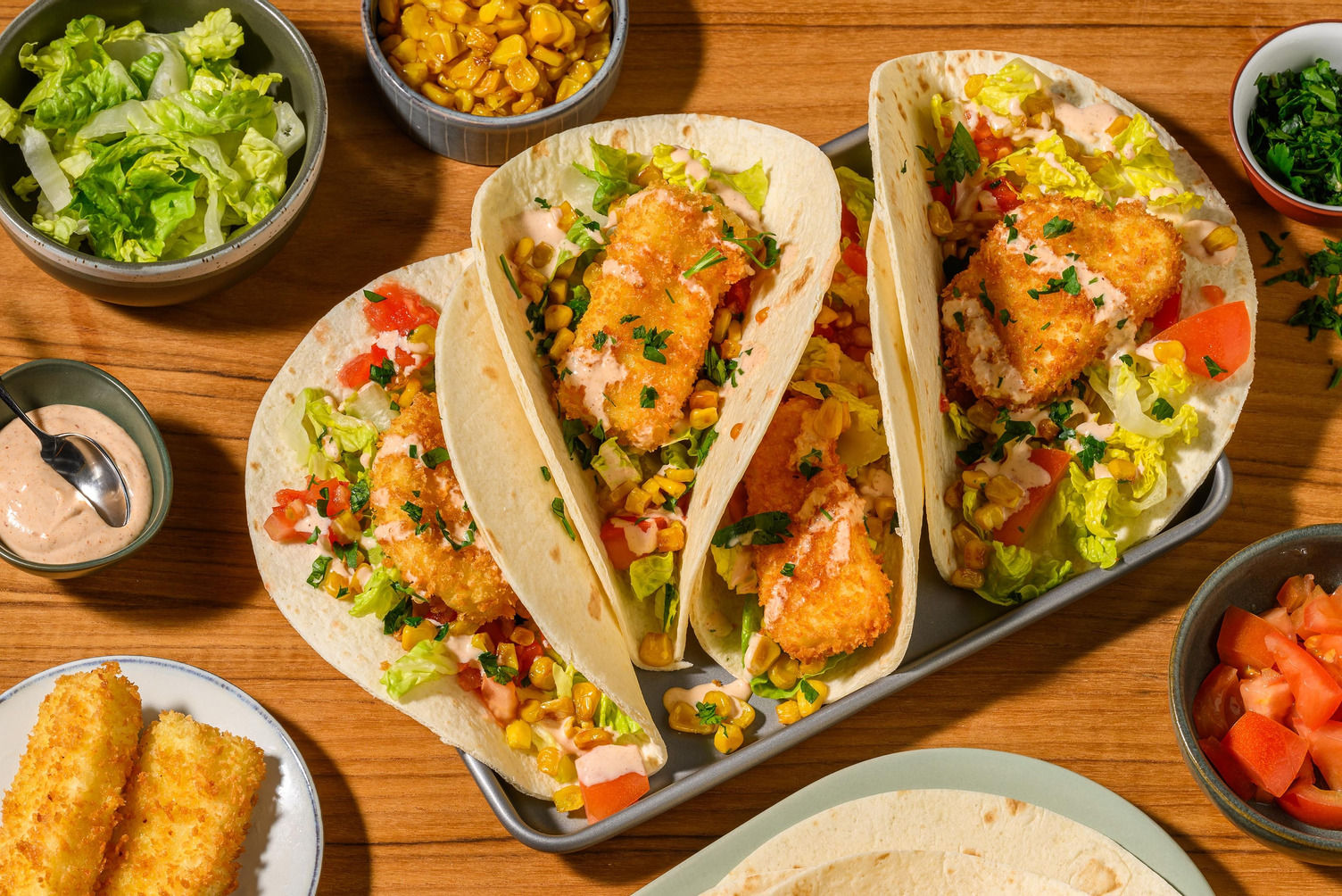 Panert halloumitaco | Lag din egen variant | HelloFresh
