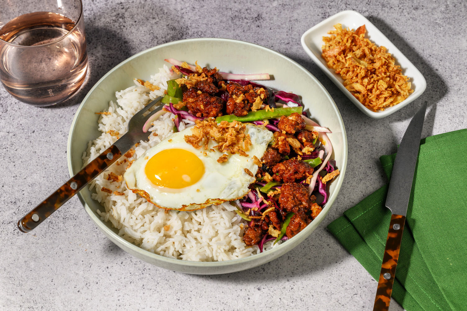 Ginger-Lemongrass Pork & Garlic Rice Bowl Recipe | HelloFresh