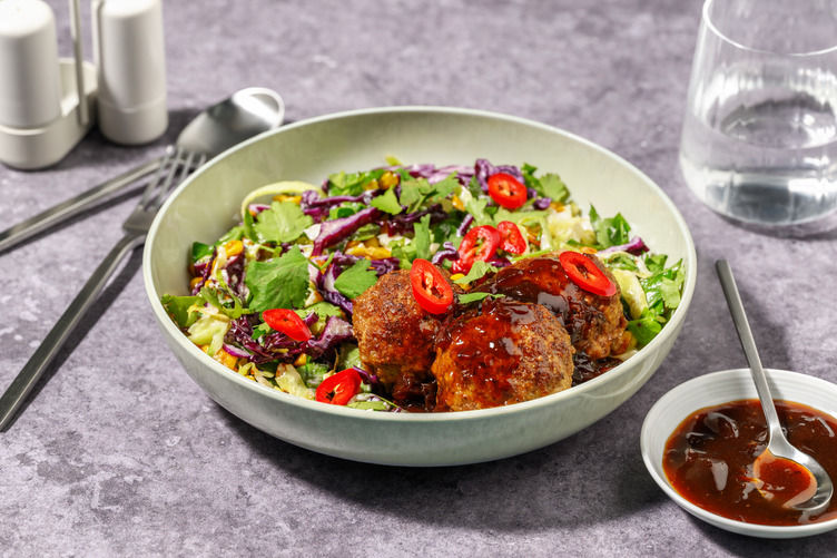 Caribbean Beef-Pork Rissoles & Sticky Bacon Glaze Recipe | HelloFresh