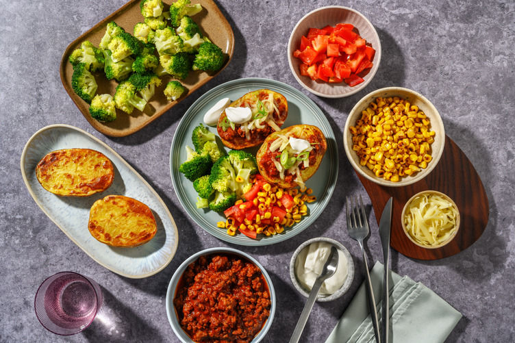 Loaded Plant-Based Mince Baked Potato Bar Recipe | HelloFresh