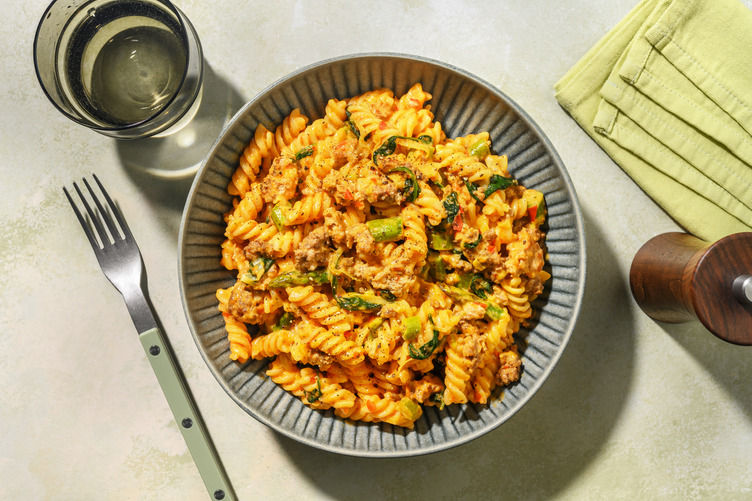 Creamy Beef Presto Pasta Recipe | HelloFresh