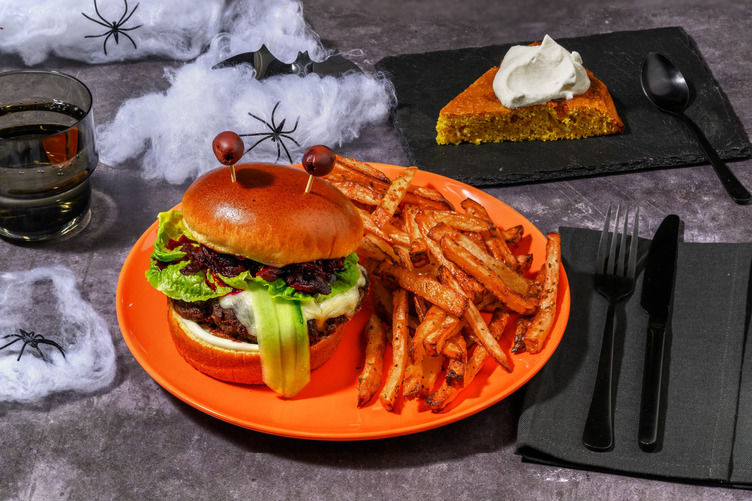 Ghoul-Grilled Beef & Oozy Relish Burger for Dinner Recipe | HelloFresh