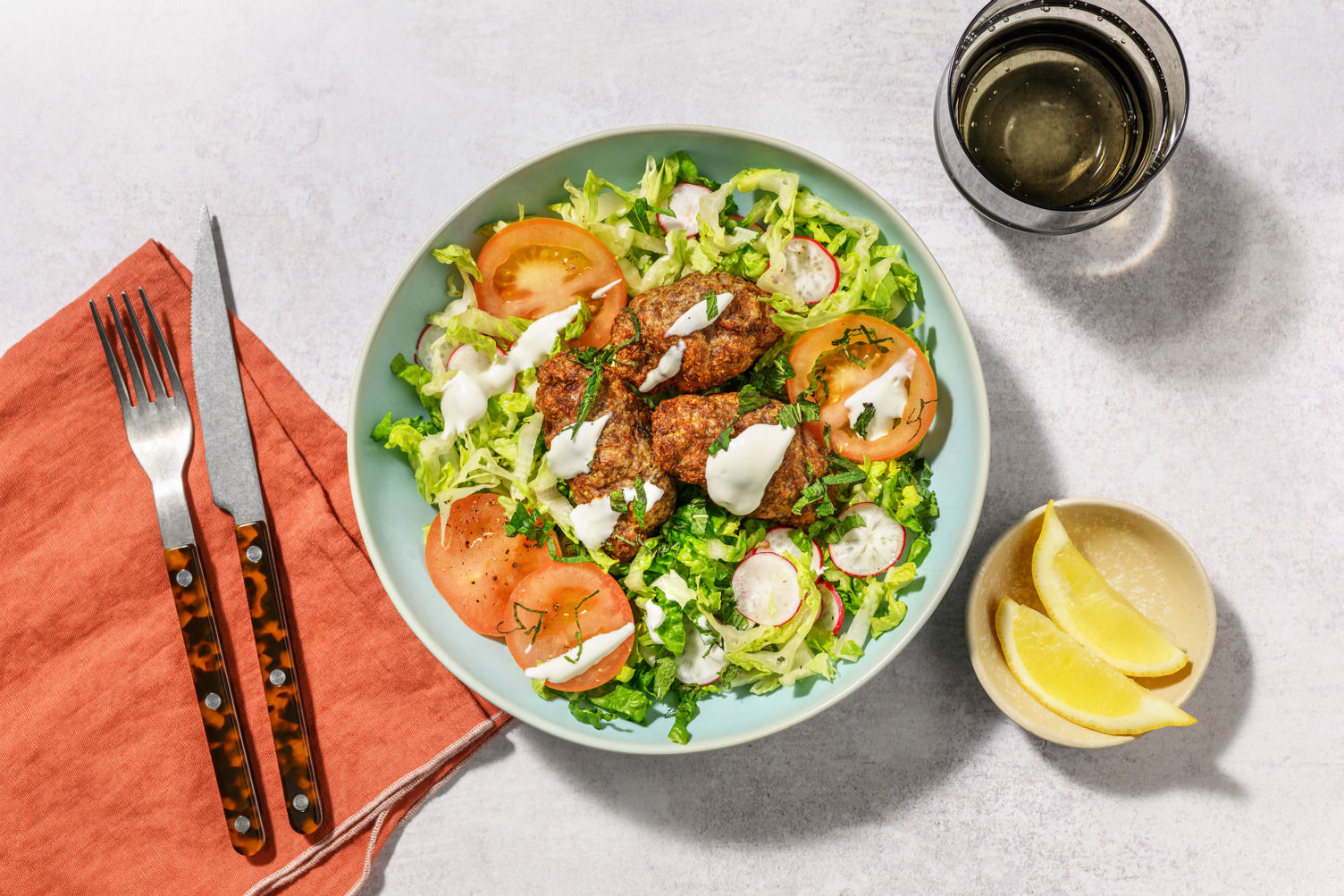 Middle Eastern Lamb Koftas & Cos Salad Recipe | HelloFresh