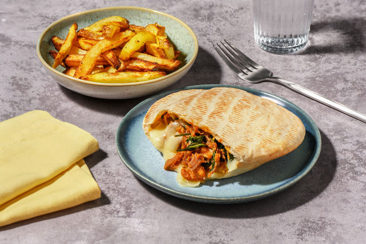 Cheesy BBQ Pulled Pork Pita Pockets Recipe | HelloFresh