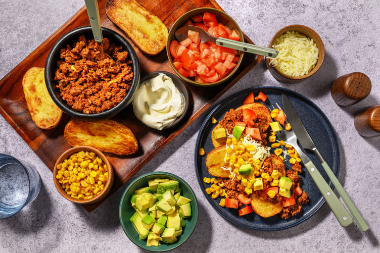 Loaded Beef Baked Potato Bar Recipe | HelloFresh