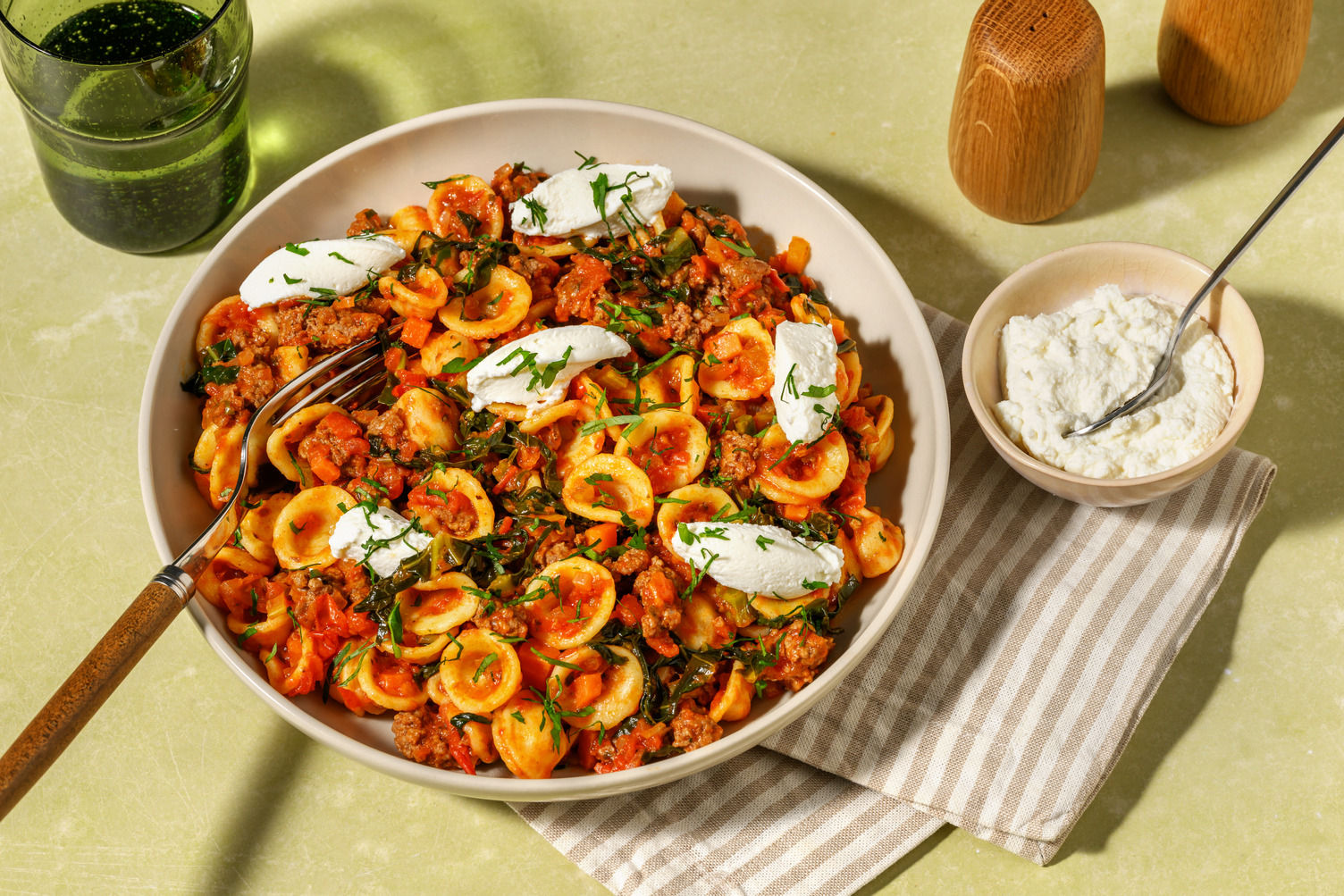 Beef, Bacon & Ricotta Fasta-Pasta Bolognese Recipe | HelloFresh