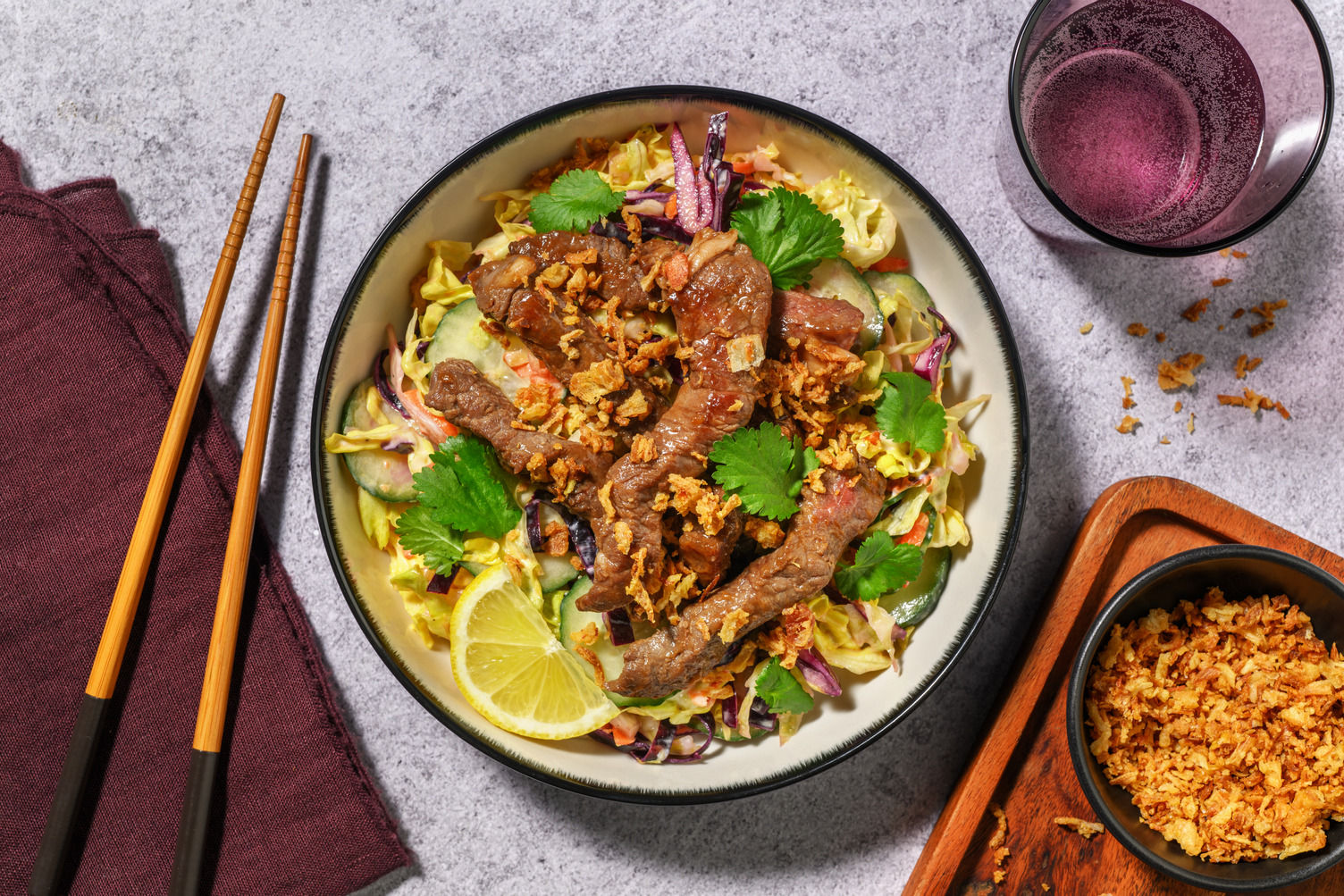 Quick Double Southeast Asian Beef & Slaw Recipe | HelloFresh