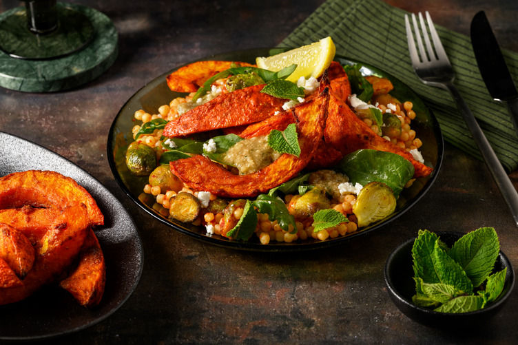 Deluxe Pumpkin & Harissa Pearl Couscous Recipe | HelloFresh