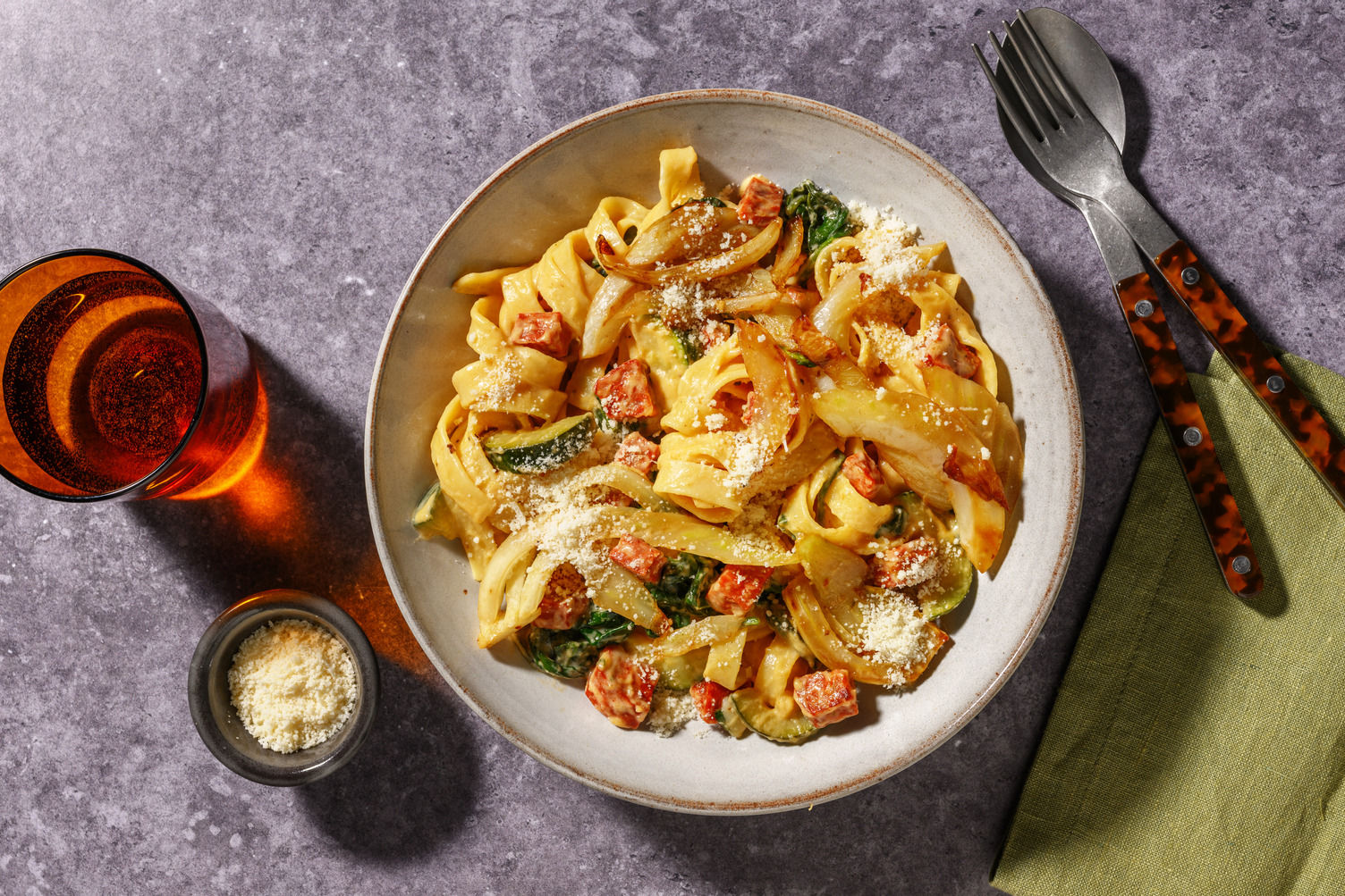 [Perfection Fresh] Sautéed Fennel, Chicken & Creamy Chorizo Fettuccine ...